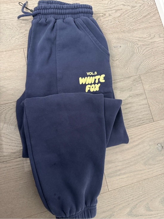 White Fox Boutique | Pants & Jumpsuits | Navy Sweatpants With Yellow ...